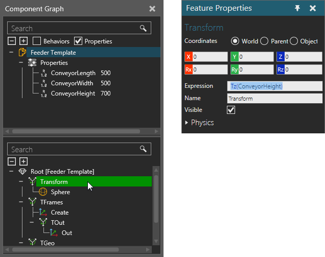 Modeling a component